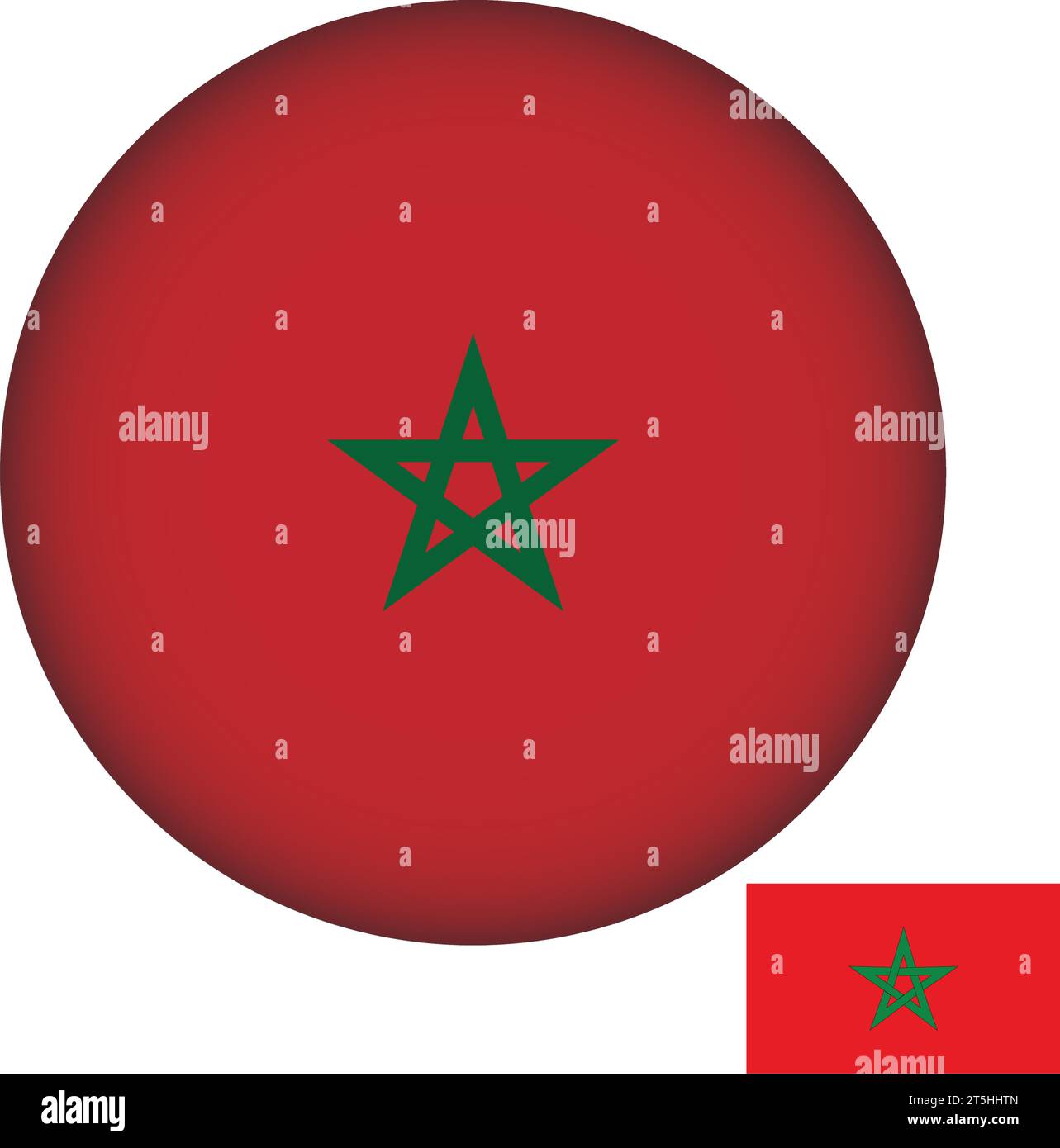 Morocco Flag Round Shape Vector Stock Vector Image & Art - Alamy
