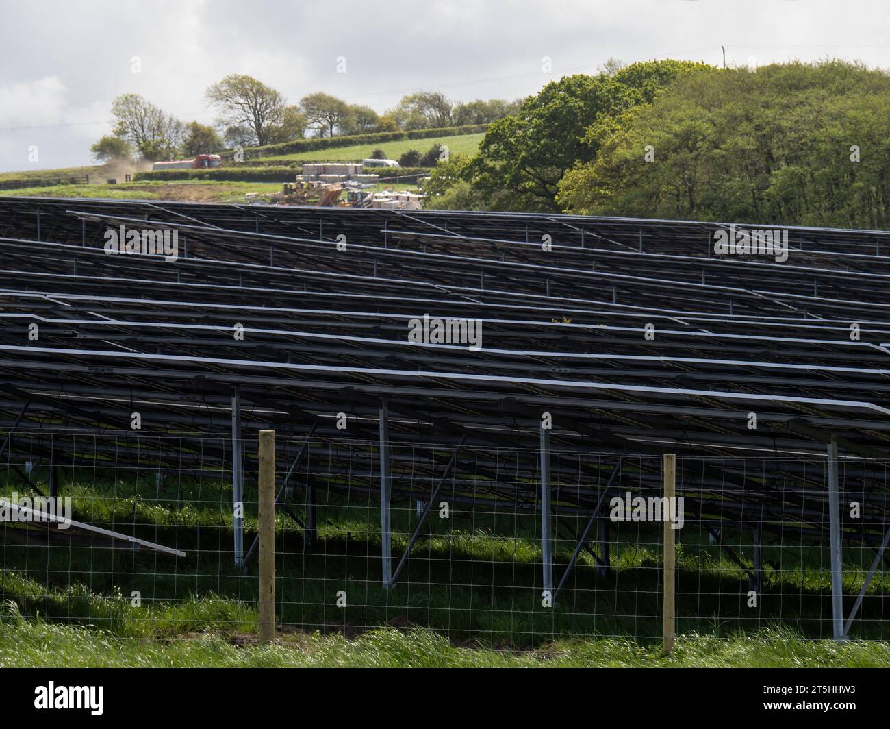 The reality of solar power energy in North Devon, UK Stock Photo - Alamy