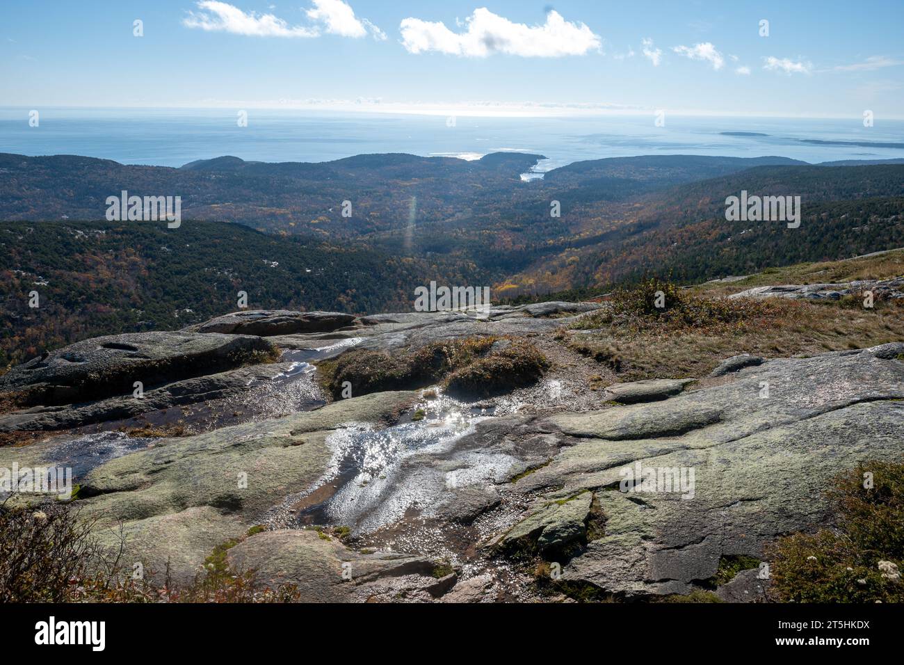 View of Acadia National Park from Cadillac Mountain Stock Photo - Alamy