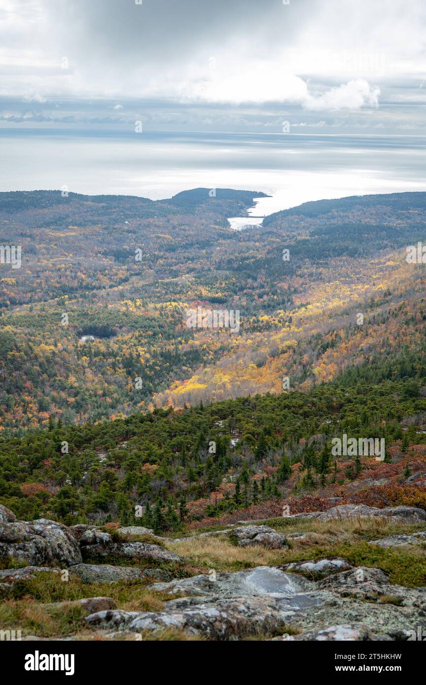 Beautiful Fall Colors at Acadia National Park Maine Stock Photo - Alamy