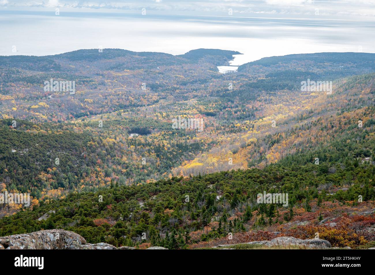 Beautiful Fall Colors at Acadia National Park Maine Stock Photo - Alamy