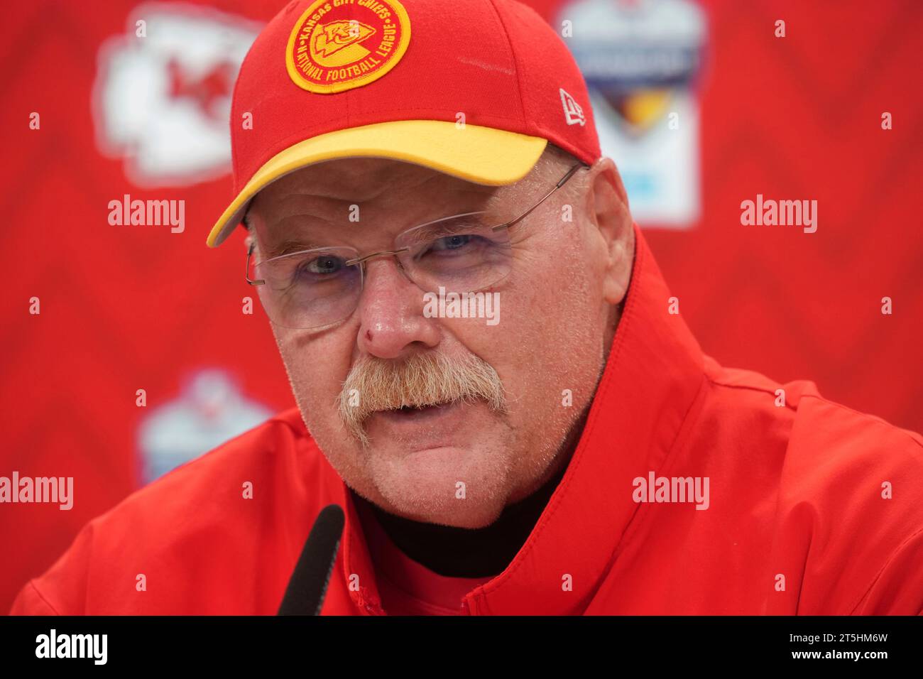 Kansas City Chiefs head coach Andy Reid speaks during a news conference ...