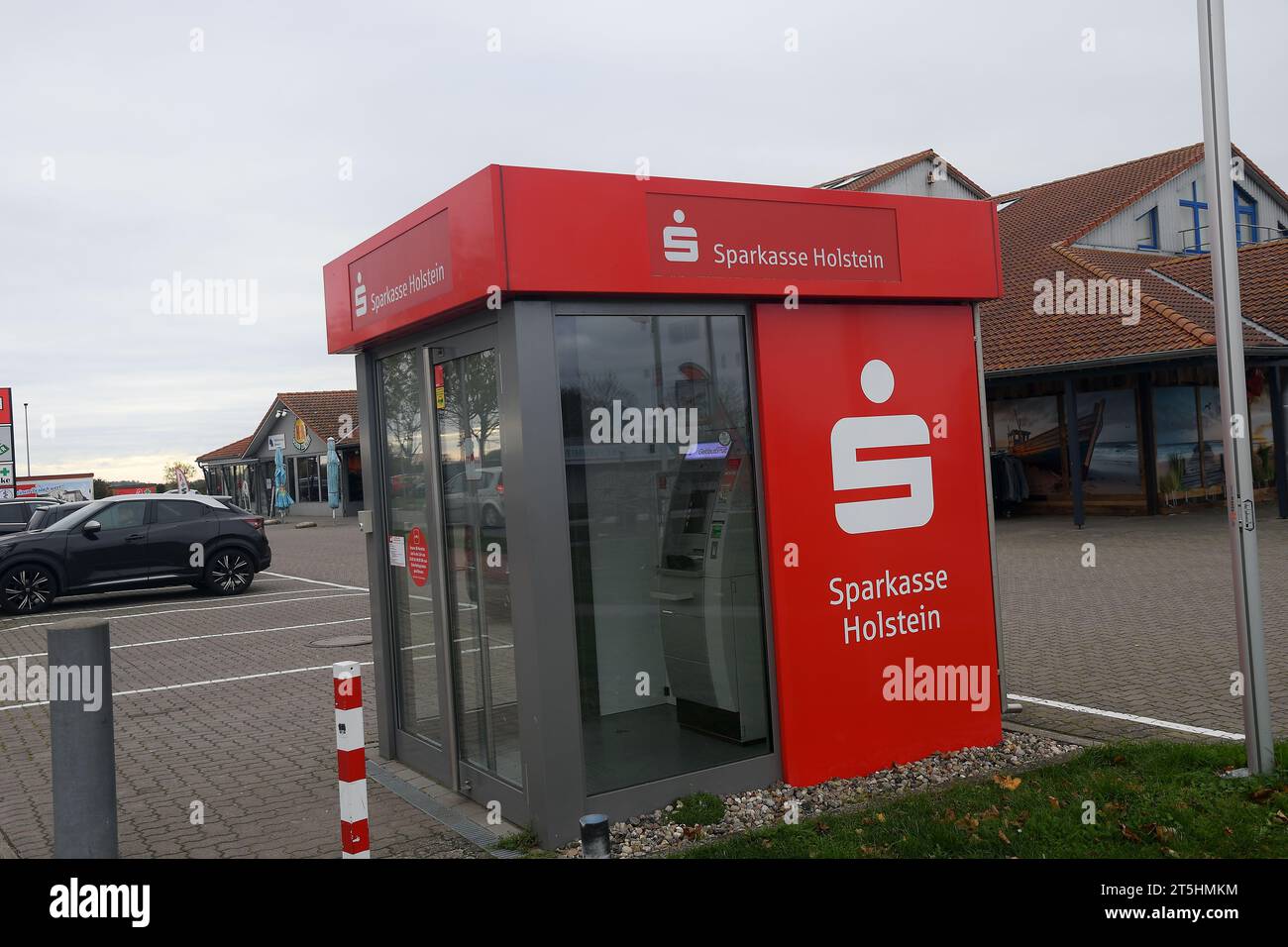 Burger/Fehmarn/Germany/04 November 2023/. German sparkasse Holstein atm ...