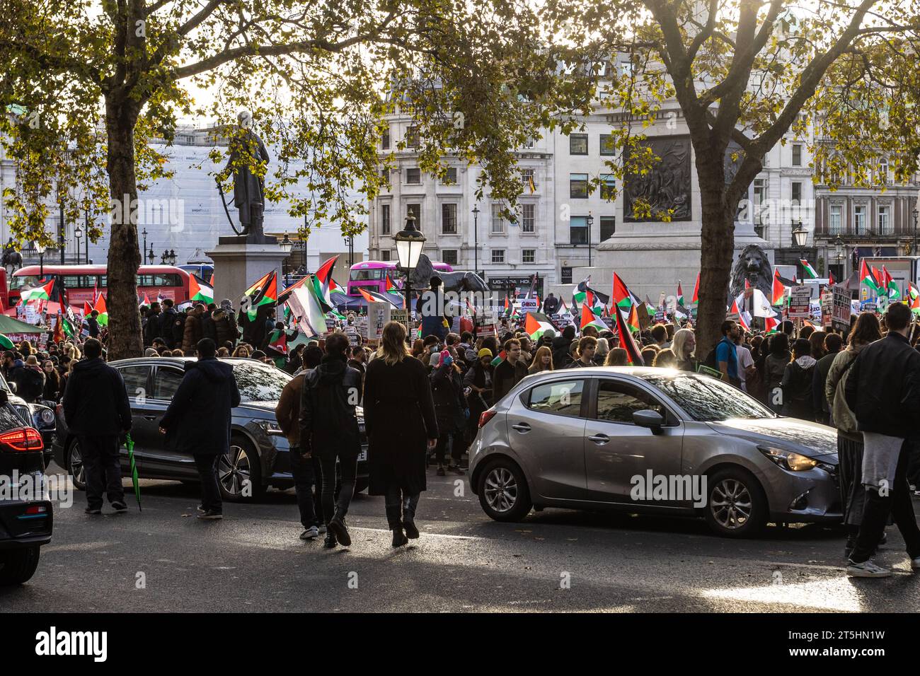 London Palestinian Demonstration Trafalgar Square Stock Photo - Alamy