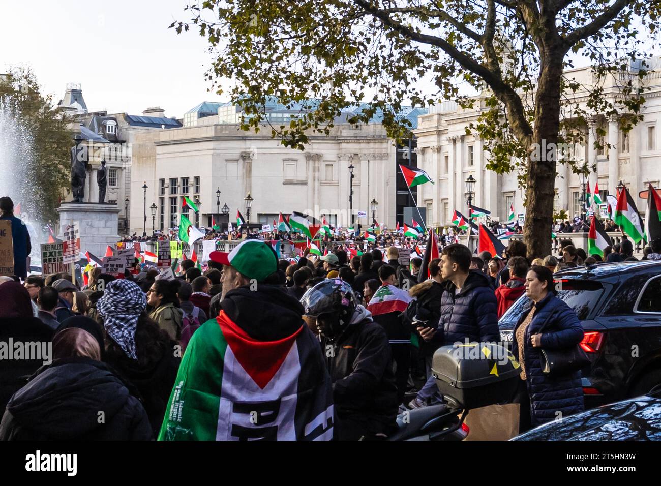 London Palestinian Demonstration Trafalgar Square Stock Photo - Alamy