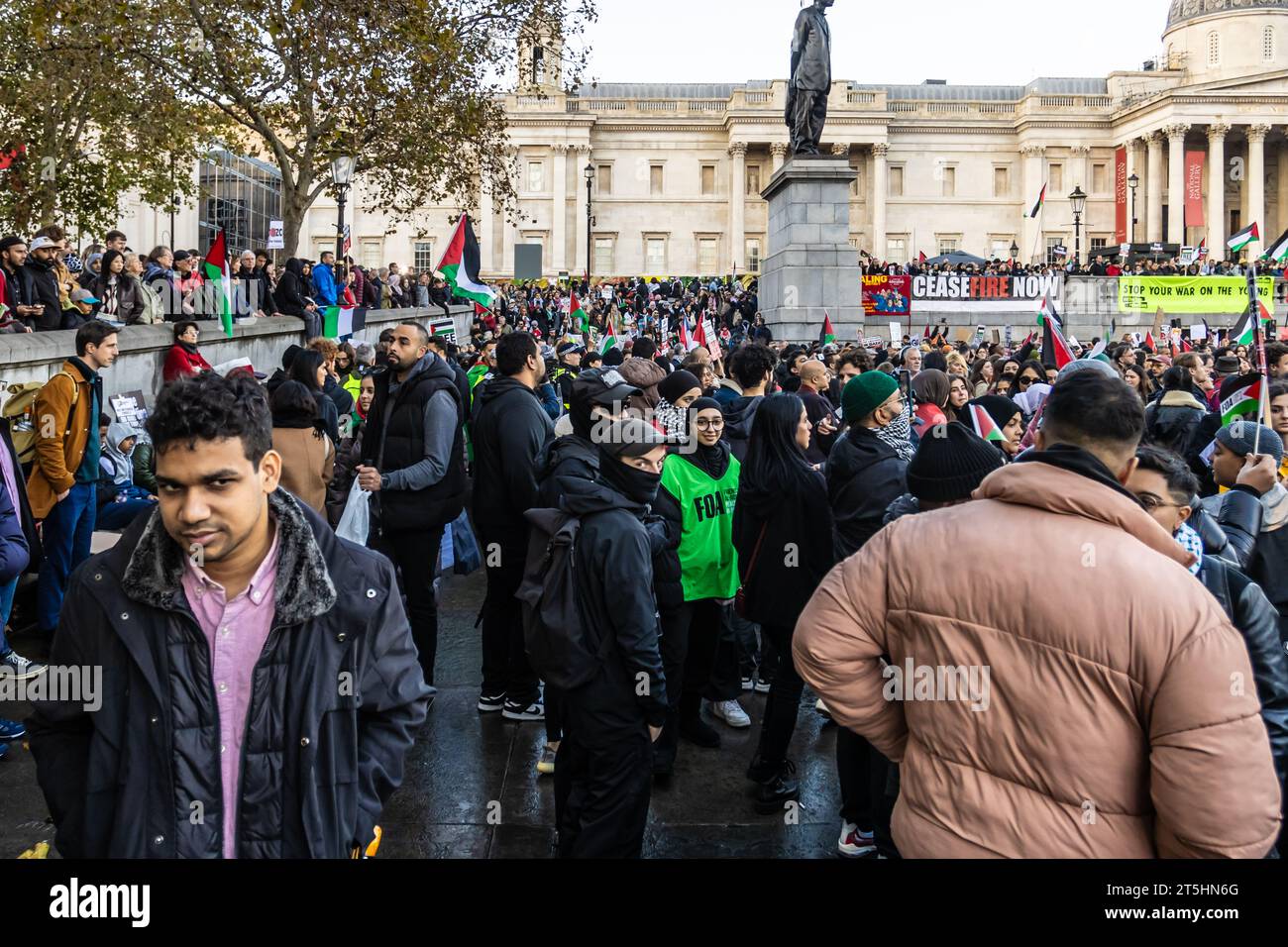London Palestinian Demonstration Trafalgar Square Stock Photo - Alamy