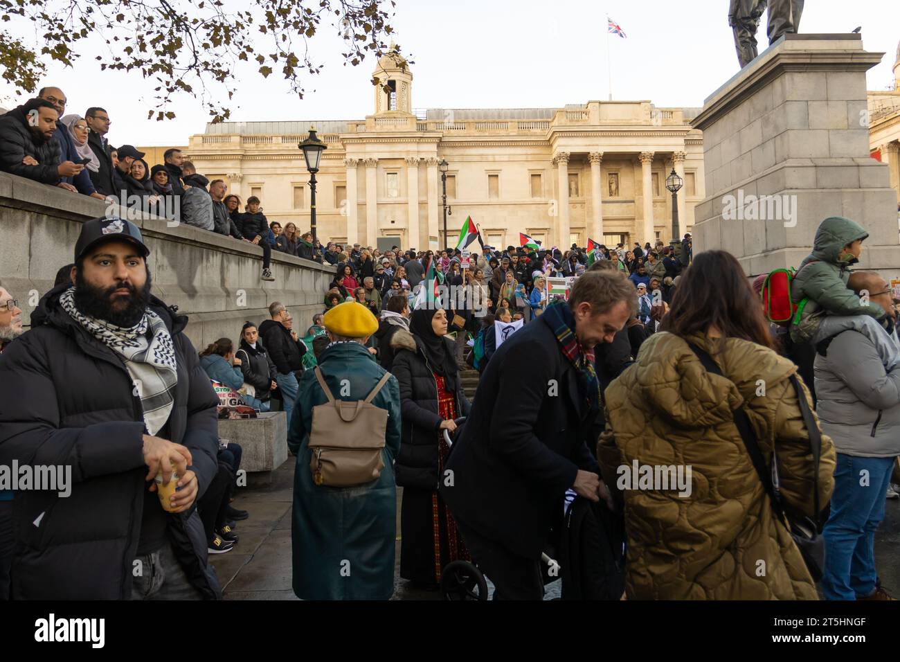 London Palestinian Demonstration Trafalgar Square Stock Photo - Alamy