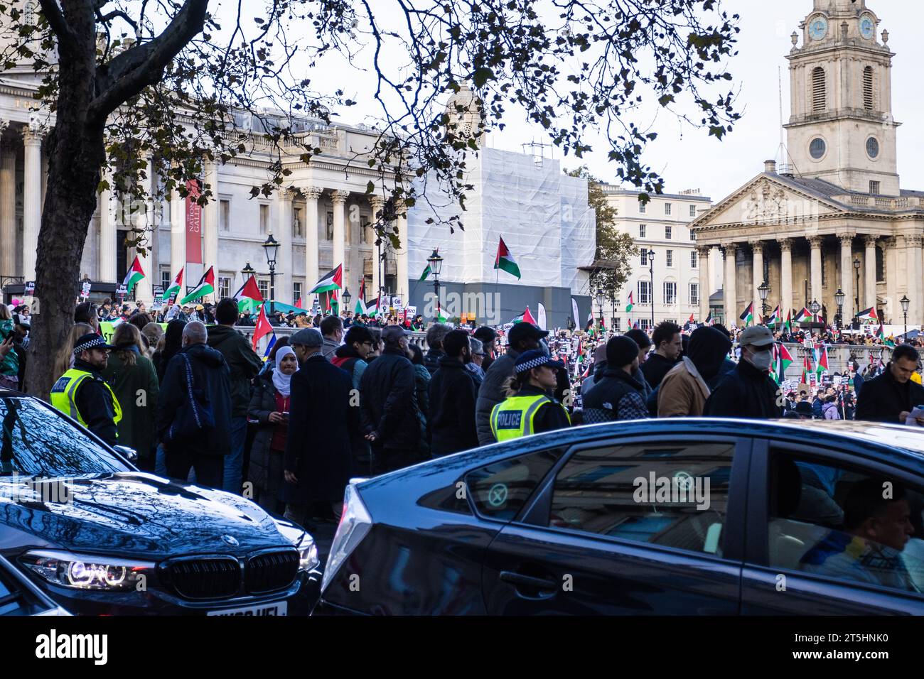 London Palestinian Demonstration Trafalgar Square Stock Photo - Alamy