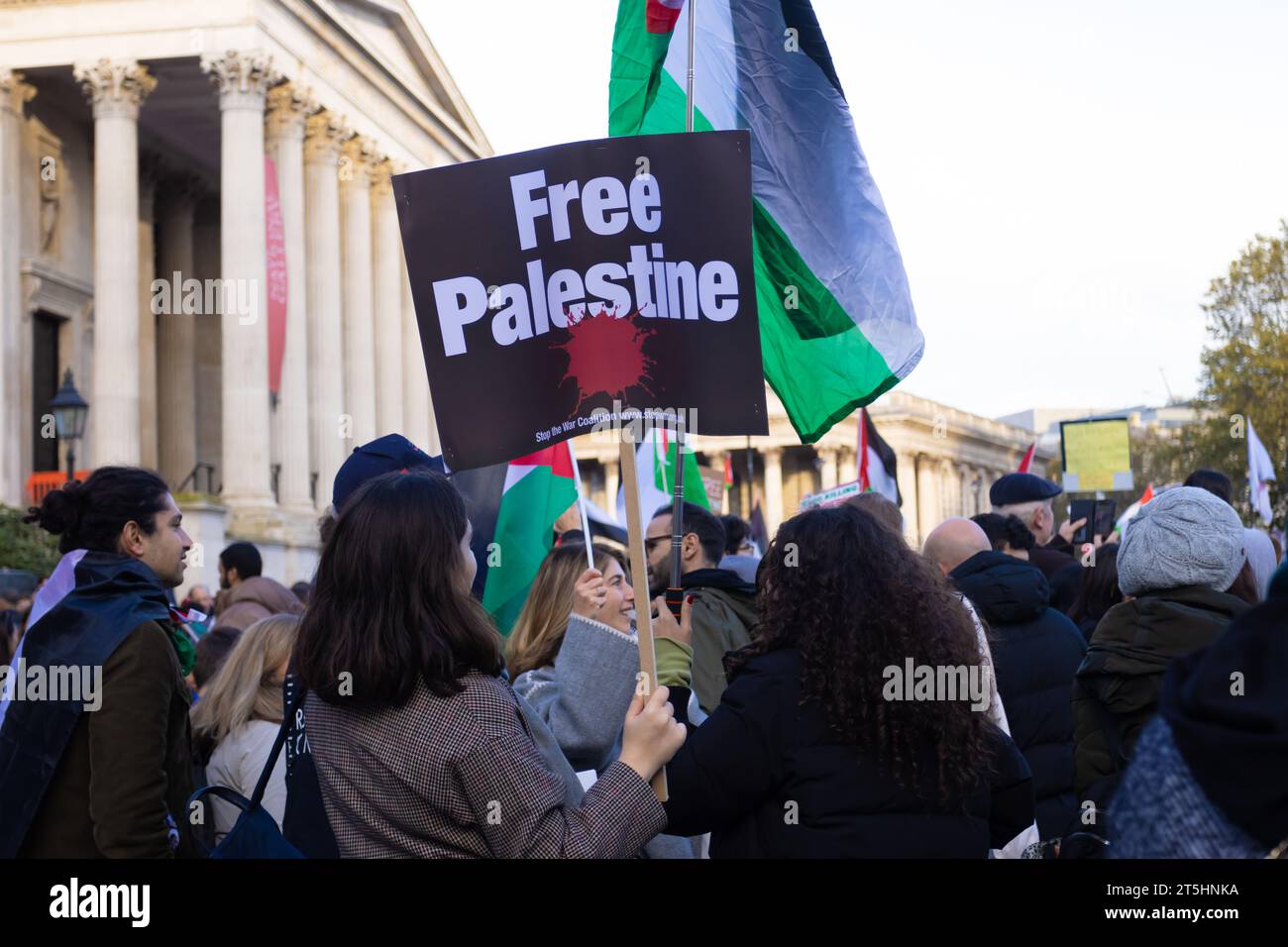 London Palestinian Demonstration Trafalgar Square Stock Photo - Alamy