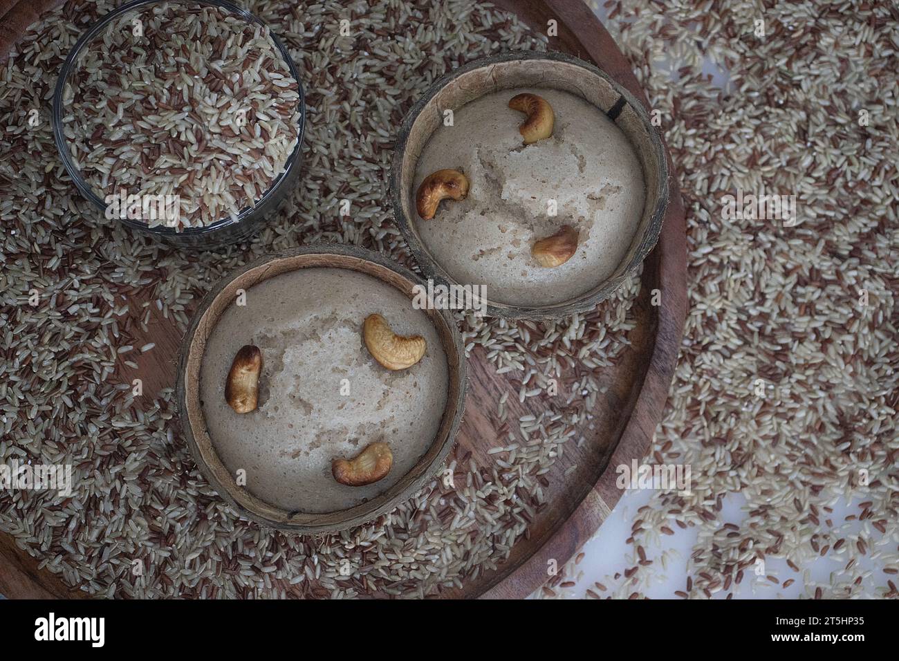 Rajamudi rice vattayappam steamed in coconut shell. A delectable South ...