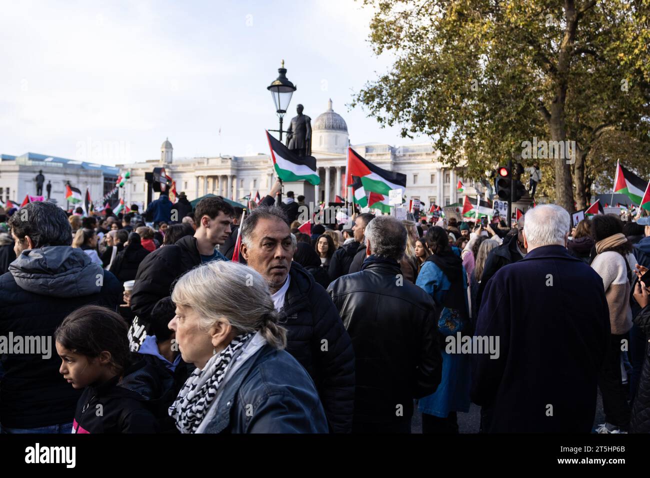 London Palestinian Demonstration Trafalgar Square Stock Photo - Alamy