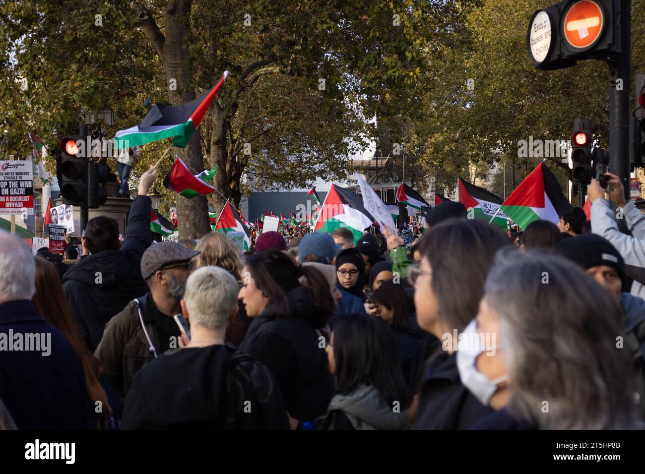 London Palestinian Demonstration Trafalgar Square Stock Photo - Alamy