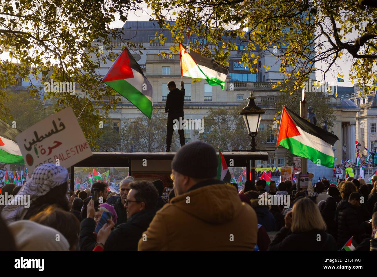 London Palestinian Demonstration Trafalgar Square Stock Photo - Alamy