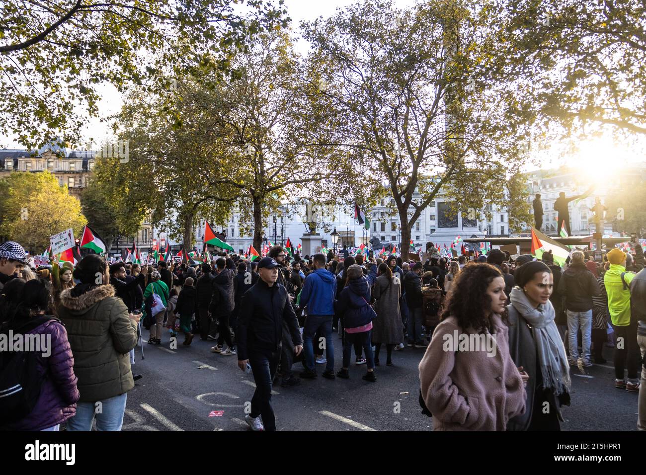 London Palestinian Demonstration Trafalgar Square Stock Photo - Alamy
