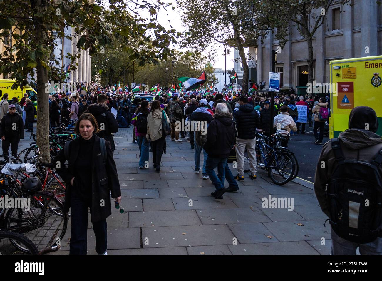 London Palestinian Demonstration Trafalgar Square Stock Photo - Alamy