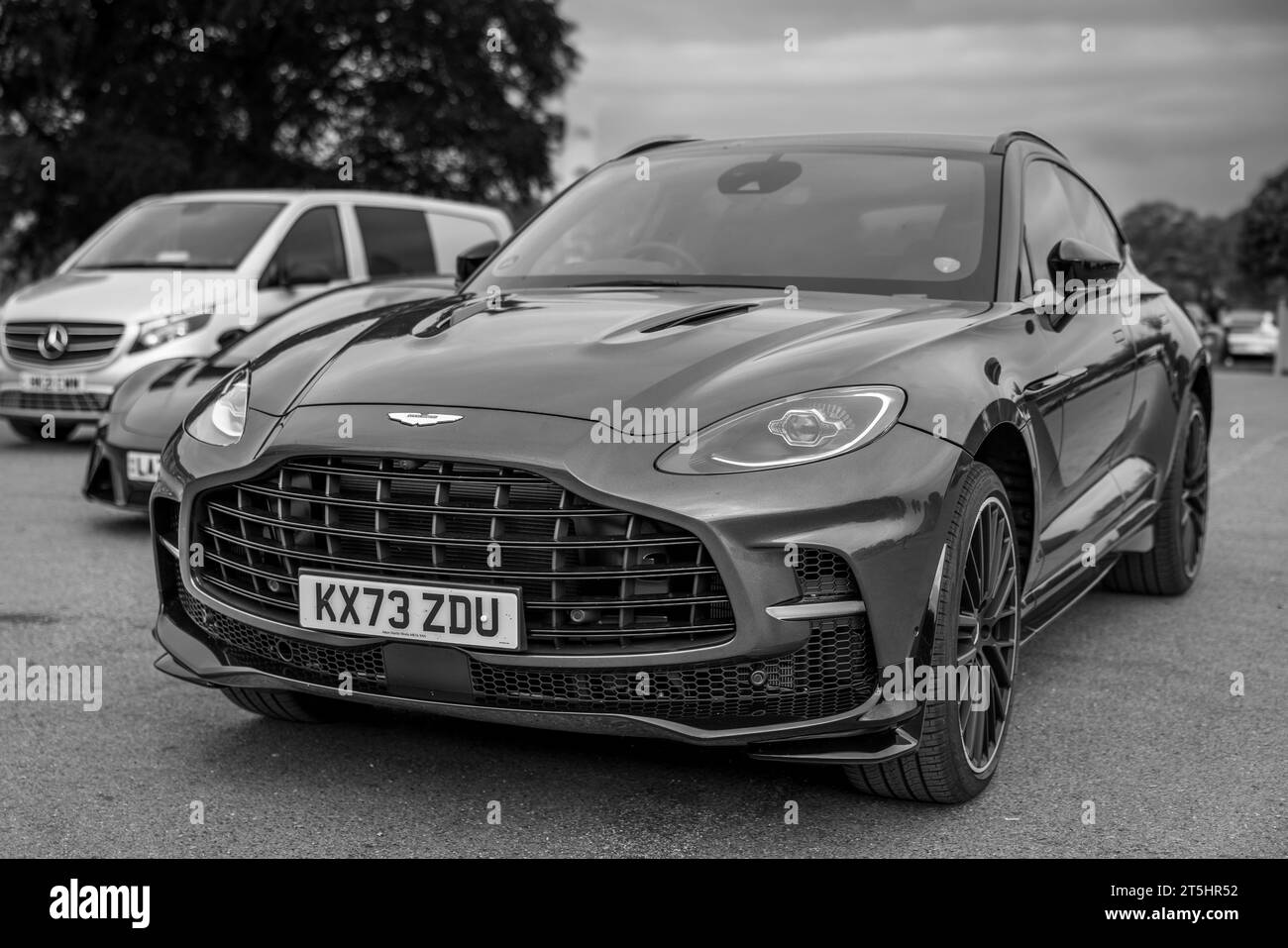 2023 Aston Martin DBX V8, on display at the Salon Privé Concours d ...