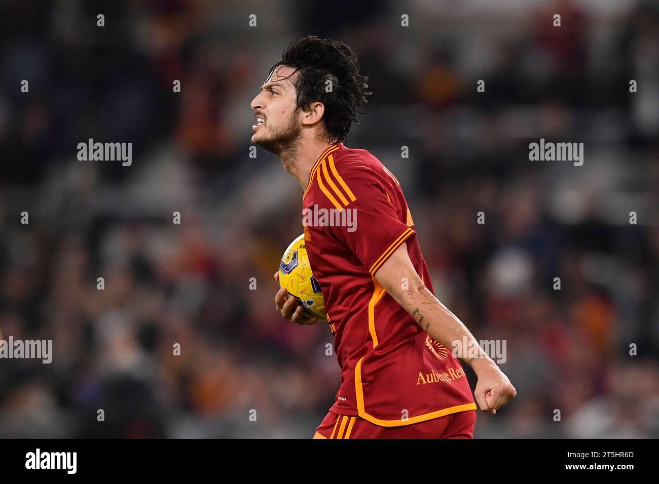 Rome, Italy. 05th Nov, 2023. Sardar Azmoun of AS Roma celebrates after ...