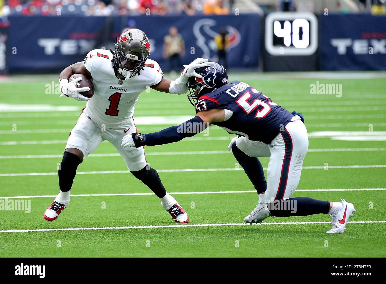 Houston, Texas, USA. 5th Nov, 2023. Tampa Bay Buccaneers running back ...