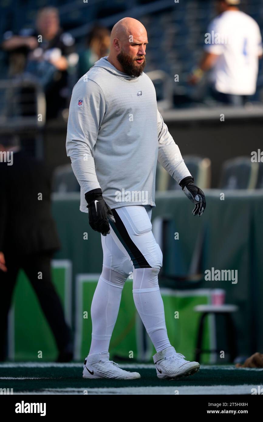 Philadelphia Eagles offensive tackle Lane Johnson walks on the field ...