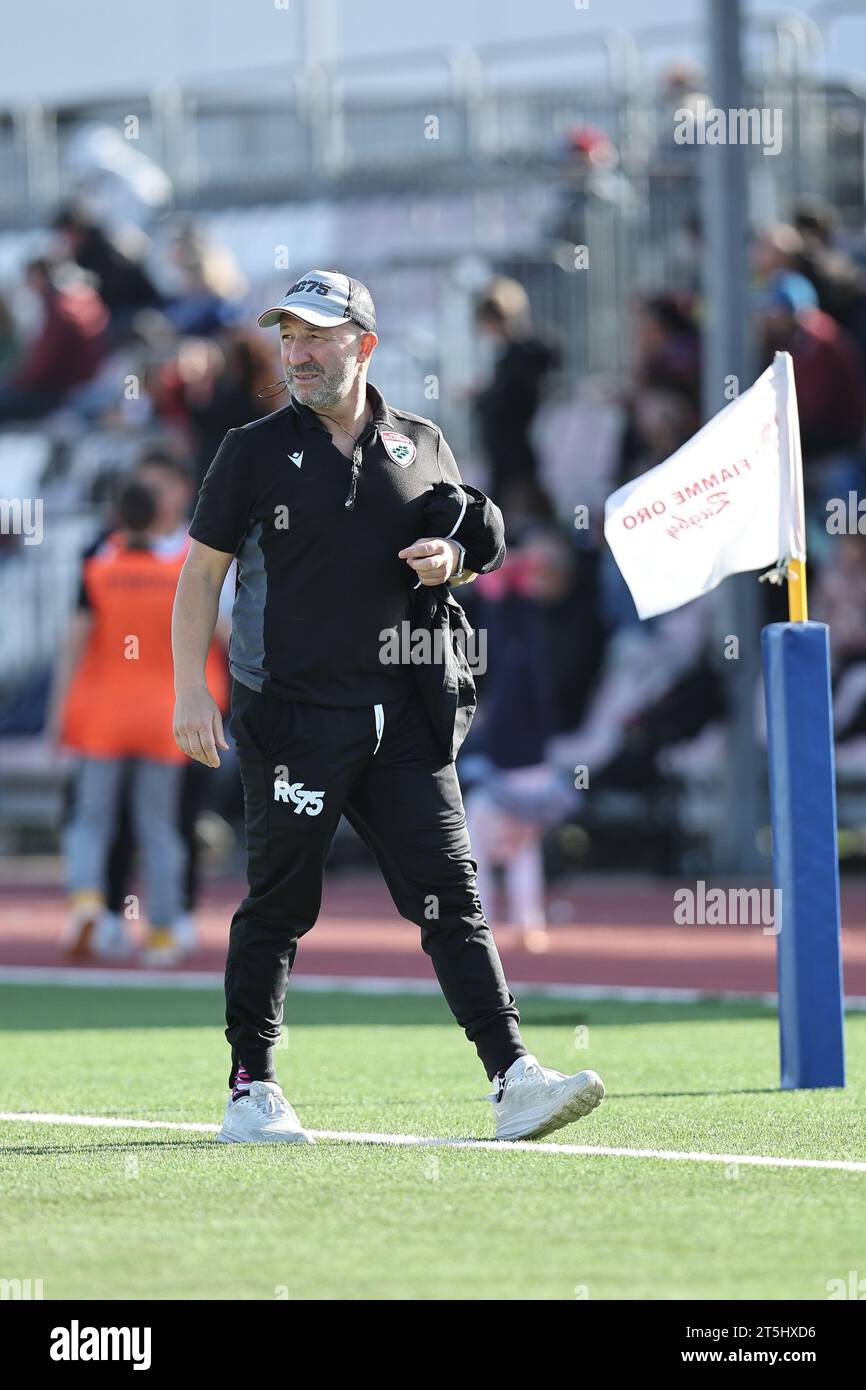 Rome, Italy. 05th Nov, 2023. head coach Umberto Casellato (Rugby ...
