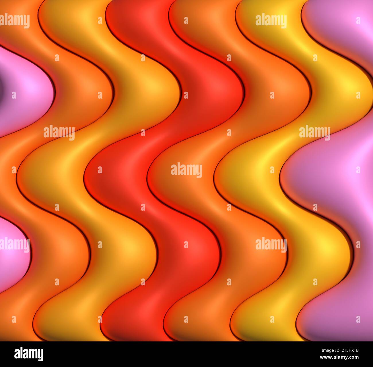 Abstract background with various inflated figures, 3D rendering illustration Stock Photo - Alamy