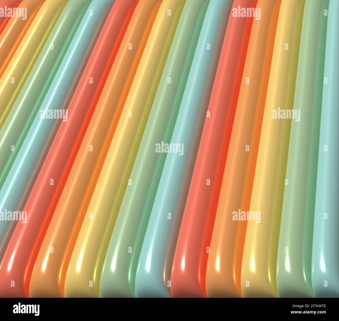 Multicolored inflated lines with a shiny surface, 3D rendering illustration Stock Photo - Alamy