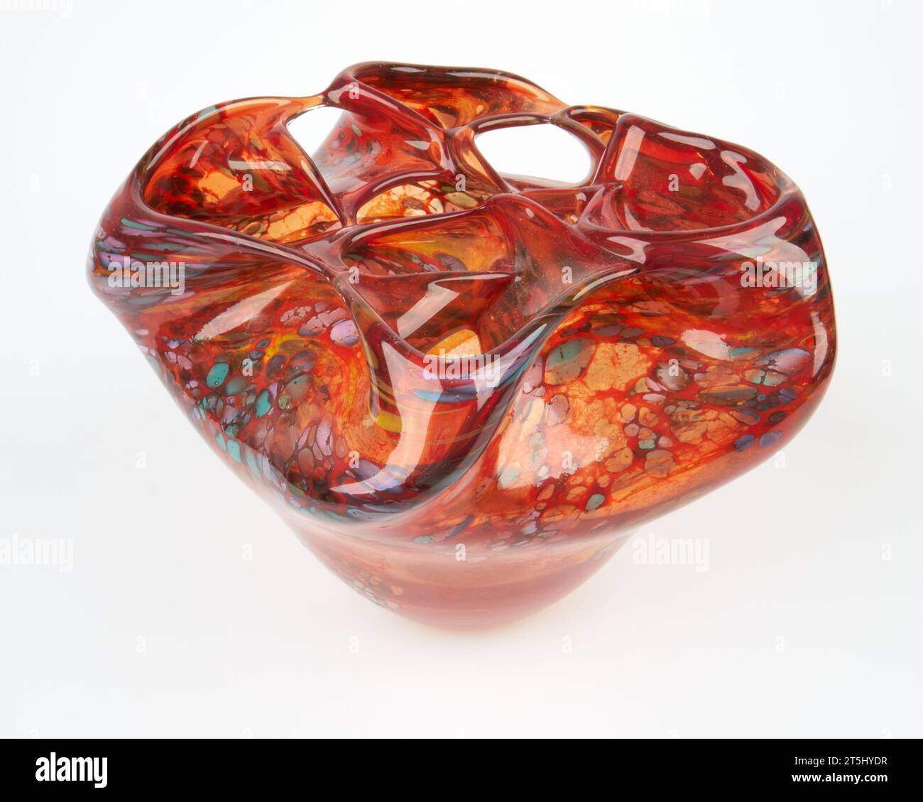 Vintage Peter Layton London Glassblowing Art Glass "Reef" glass vase ...