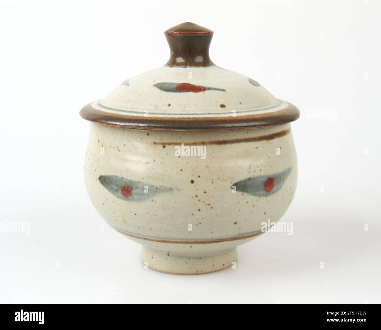 Vintage Lowerdown Studio Pottery preserve pot and cover Stock Photo - Alamy