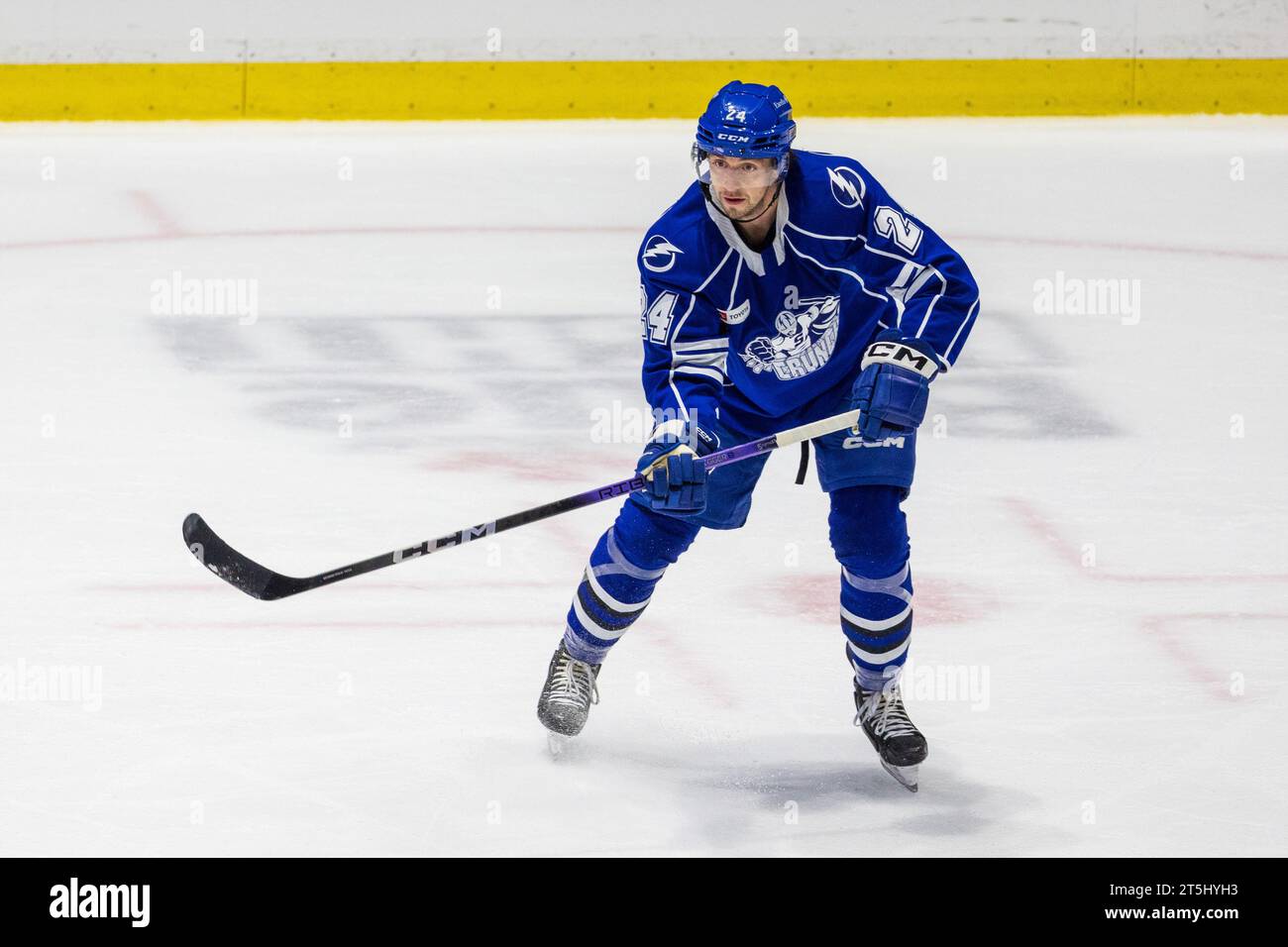 Rochester, New York, USA. 1st Nov, 2023. Syracuse Crunch defenseman Max ...