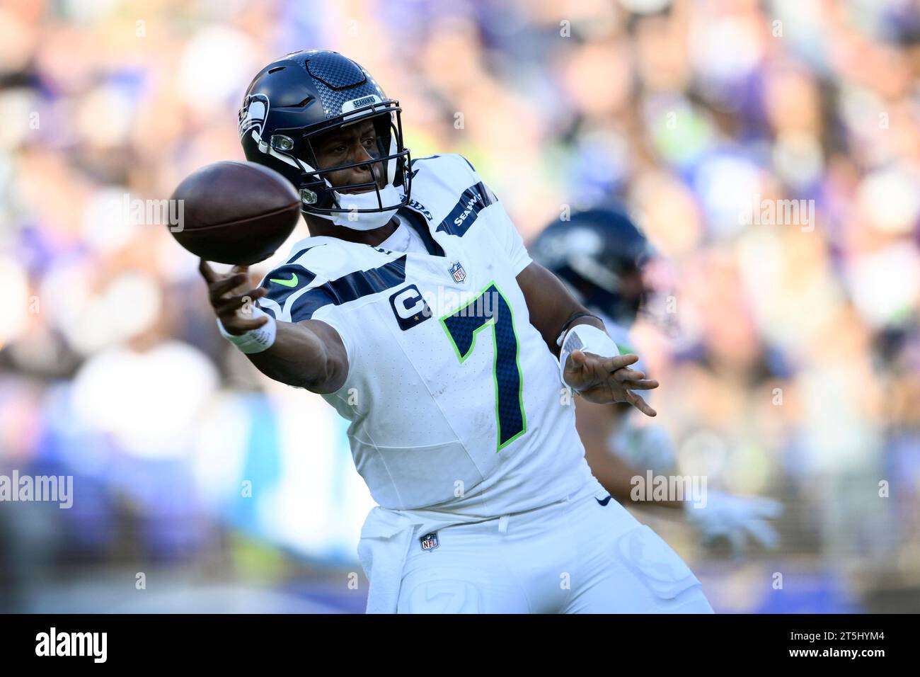 Seattle Seahawks quarterback Geno Smith throws a pass during the second ...
