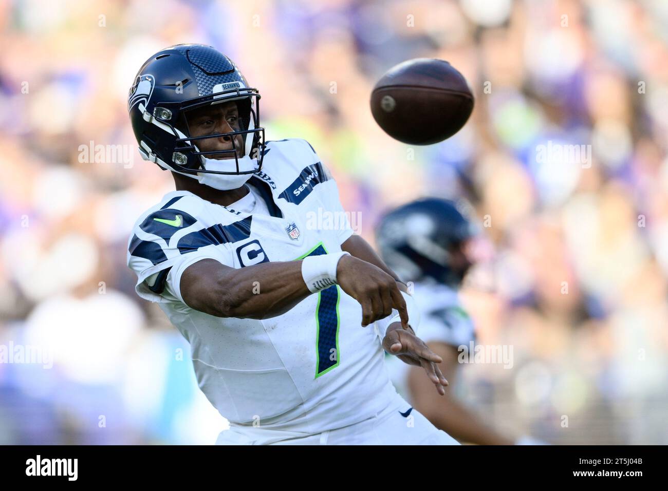 Seattle Seahawks quarterback Geno Smith throws a pass during the second ...