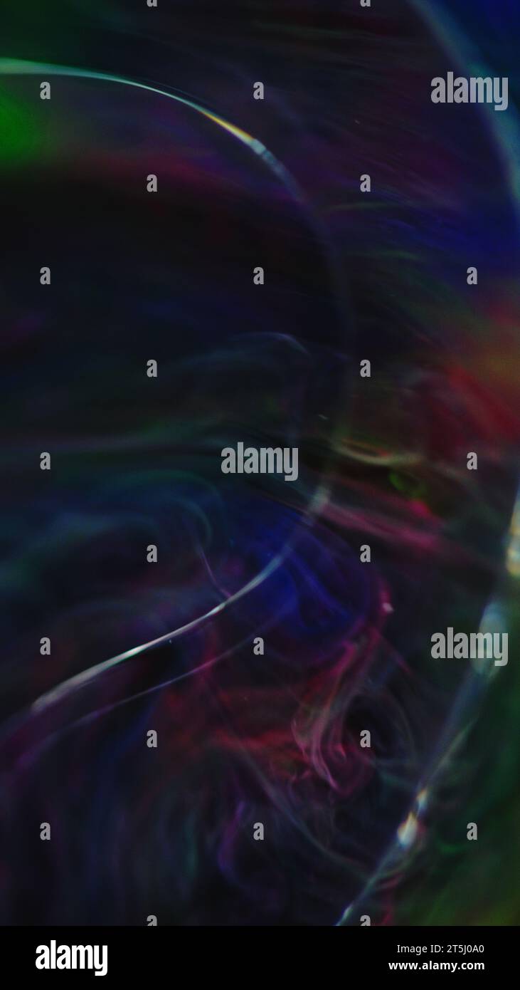 Neon mist paint water bubble oil ink drop mix dark Stock Photo - Alamy