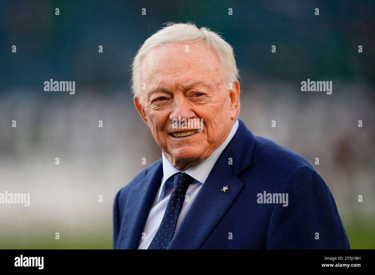 Dallas Cowboys owner Jerry Jones walks on the field before an NFL ...