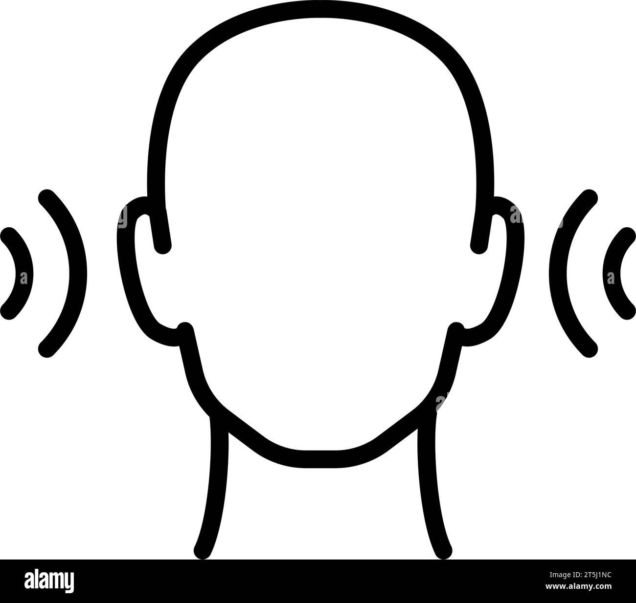 Hearing Aid or loss with Sound Wave. Noise protection tool. Linear ...