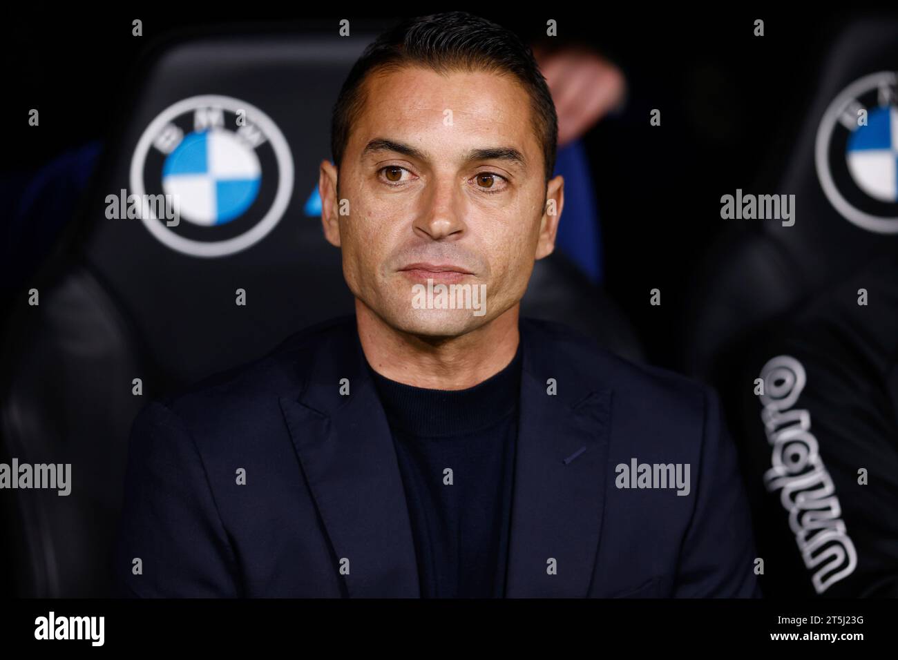 Francisco Rodriguez, head coach of Rayo Vallecano, looks on during the ...