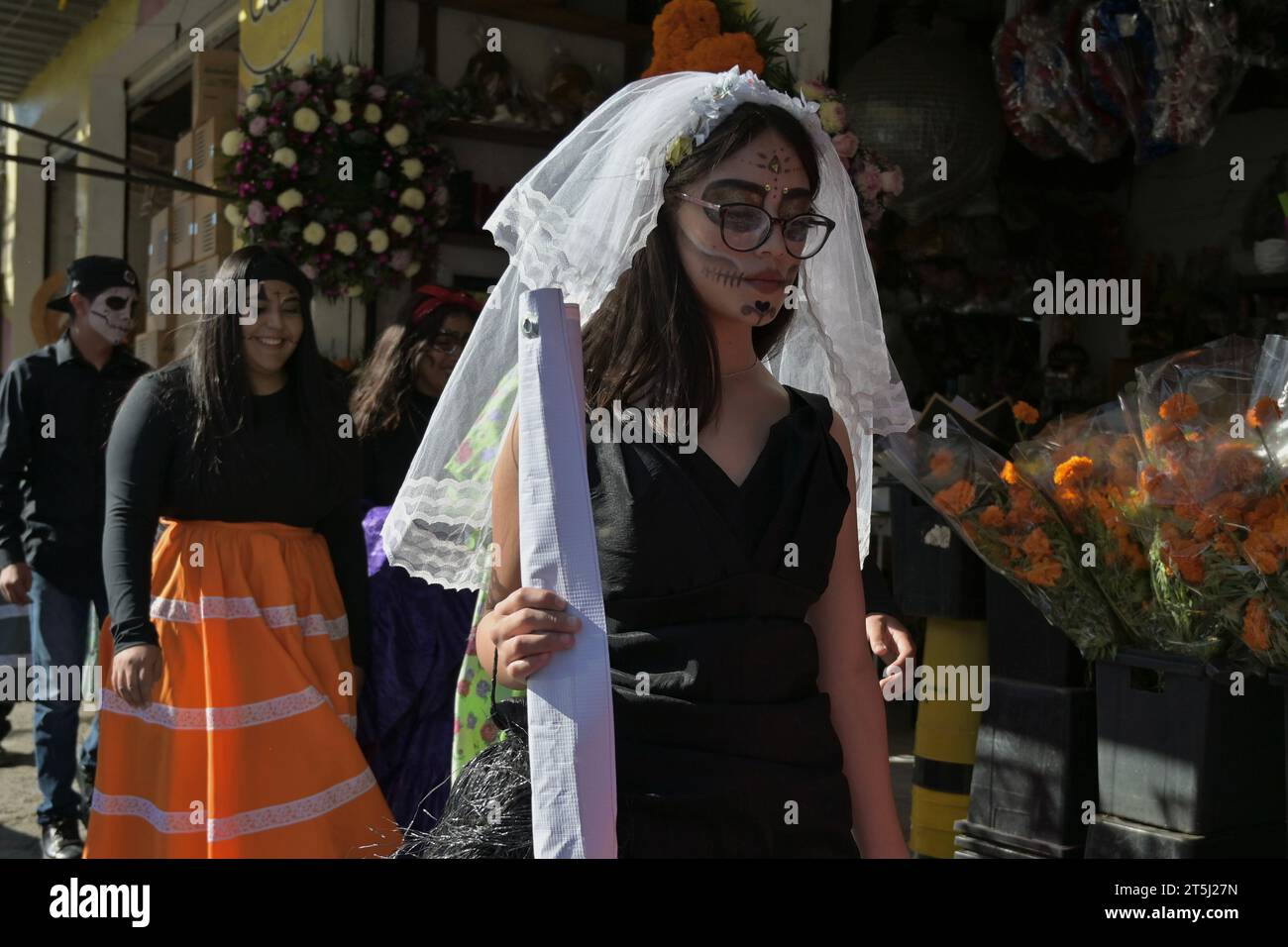 Tijuana, Mexico. 03rd Nov, 2023. Festival participants dressed in ...