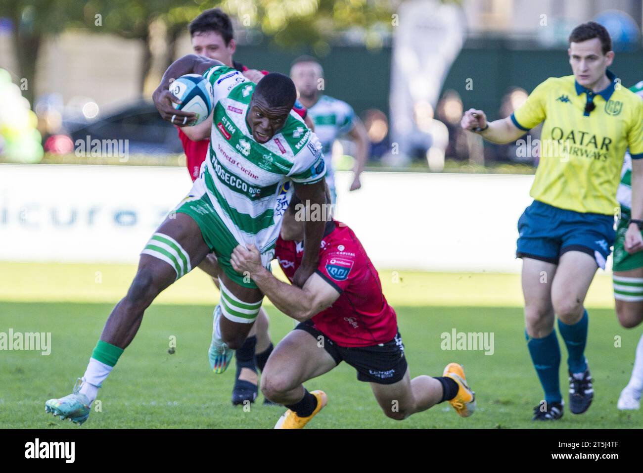 Treviso, Italy. 05th Nov, 2023. Alessandro Izekor during Benetton Rugby ...