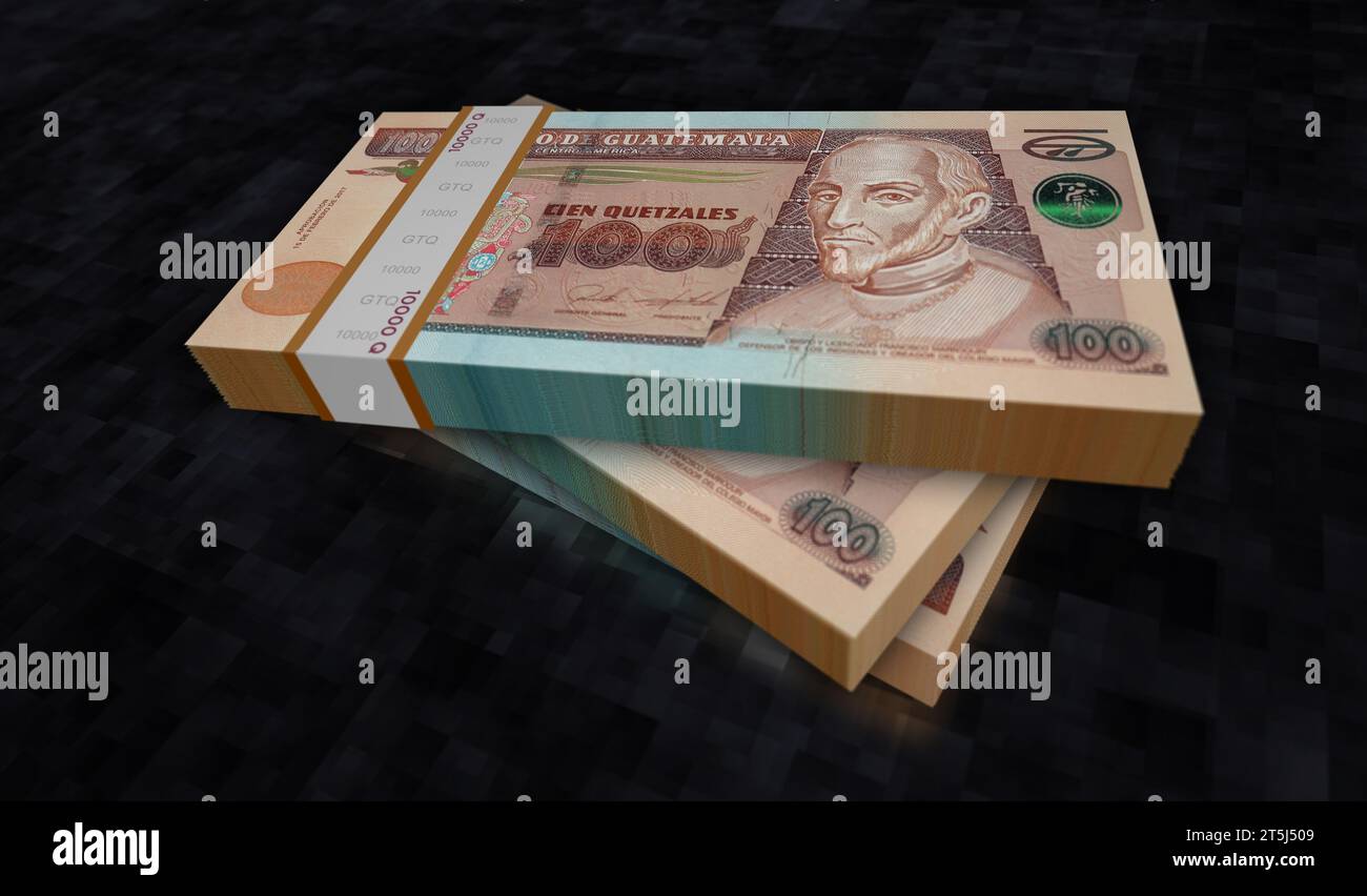 Guatemala money quetzal banknote bundle hi-res stock photography and ...