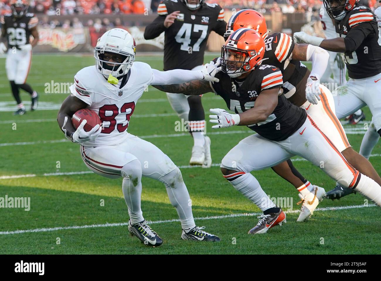 Arizona Cardinals wide receiver Greg Dortch (83) runs against Cleveland ...