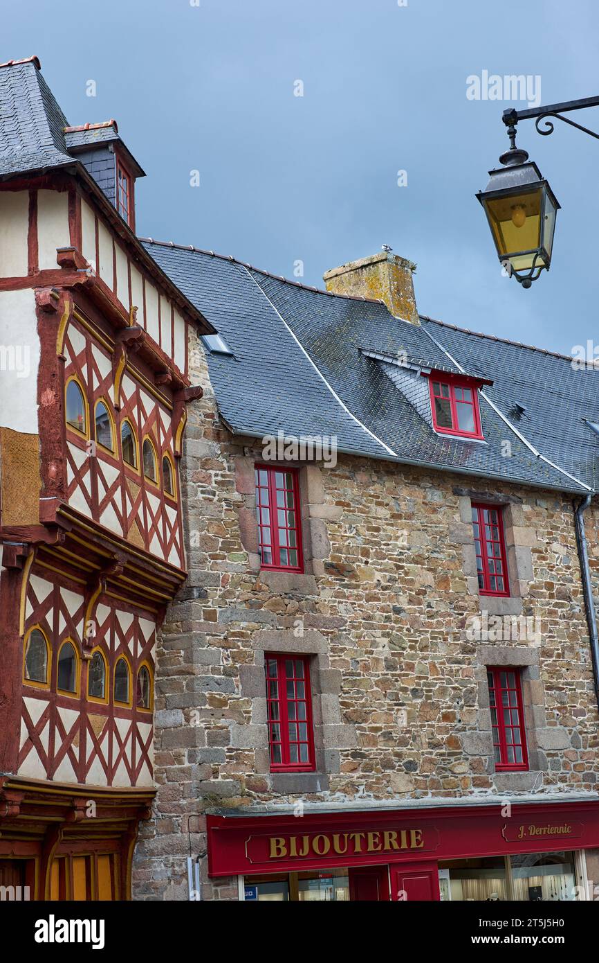 Old town with historical slate house hi-res stock photography and ...