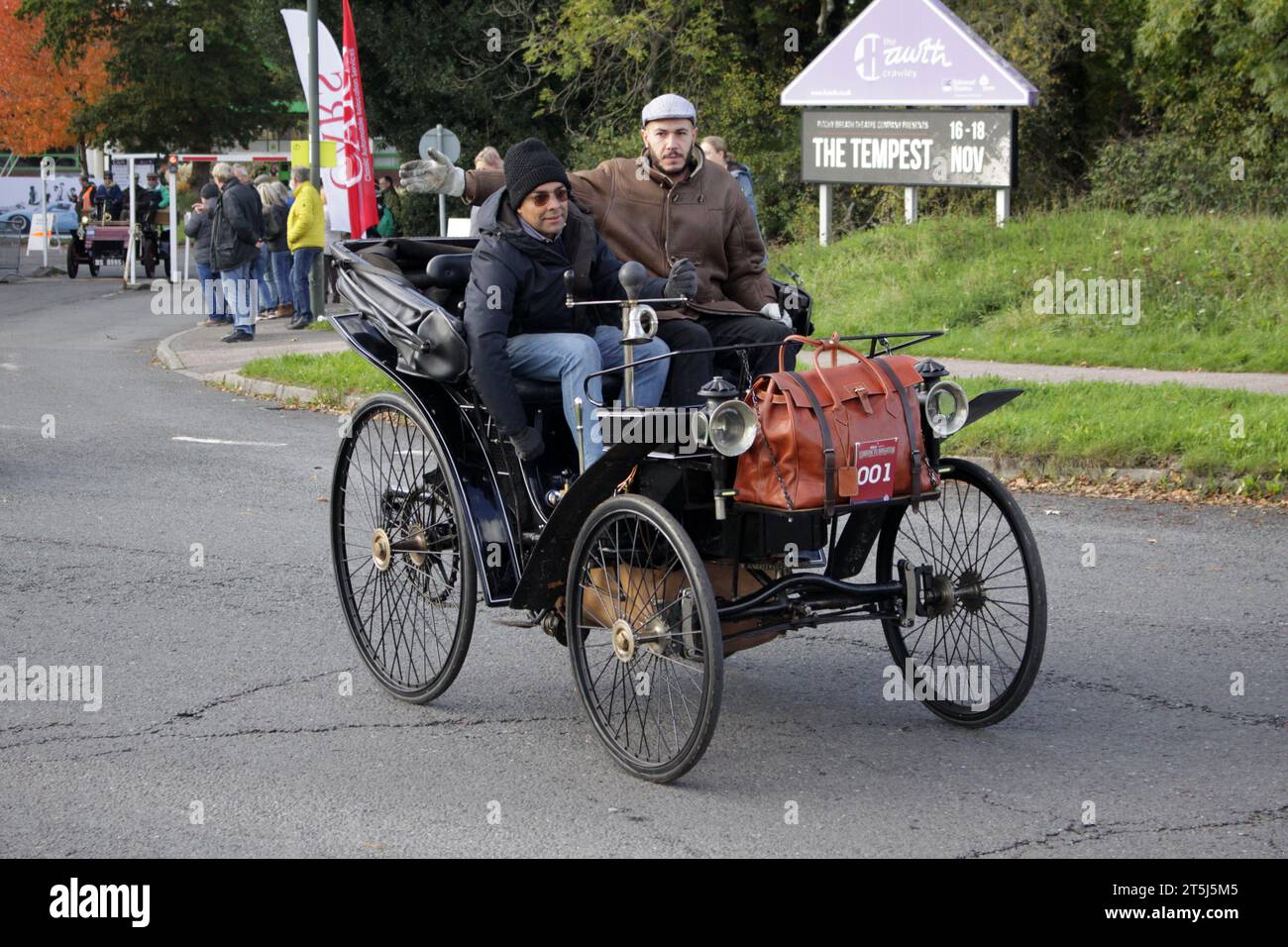 An 1892 Peugeot taking part in the 2023 London to Brighton veteran car ...