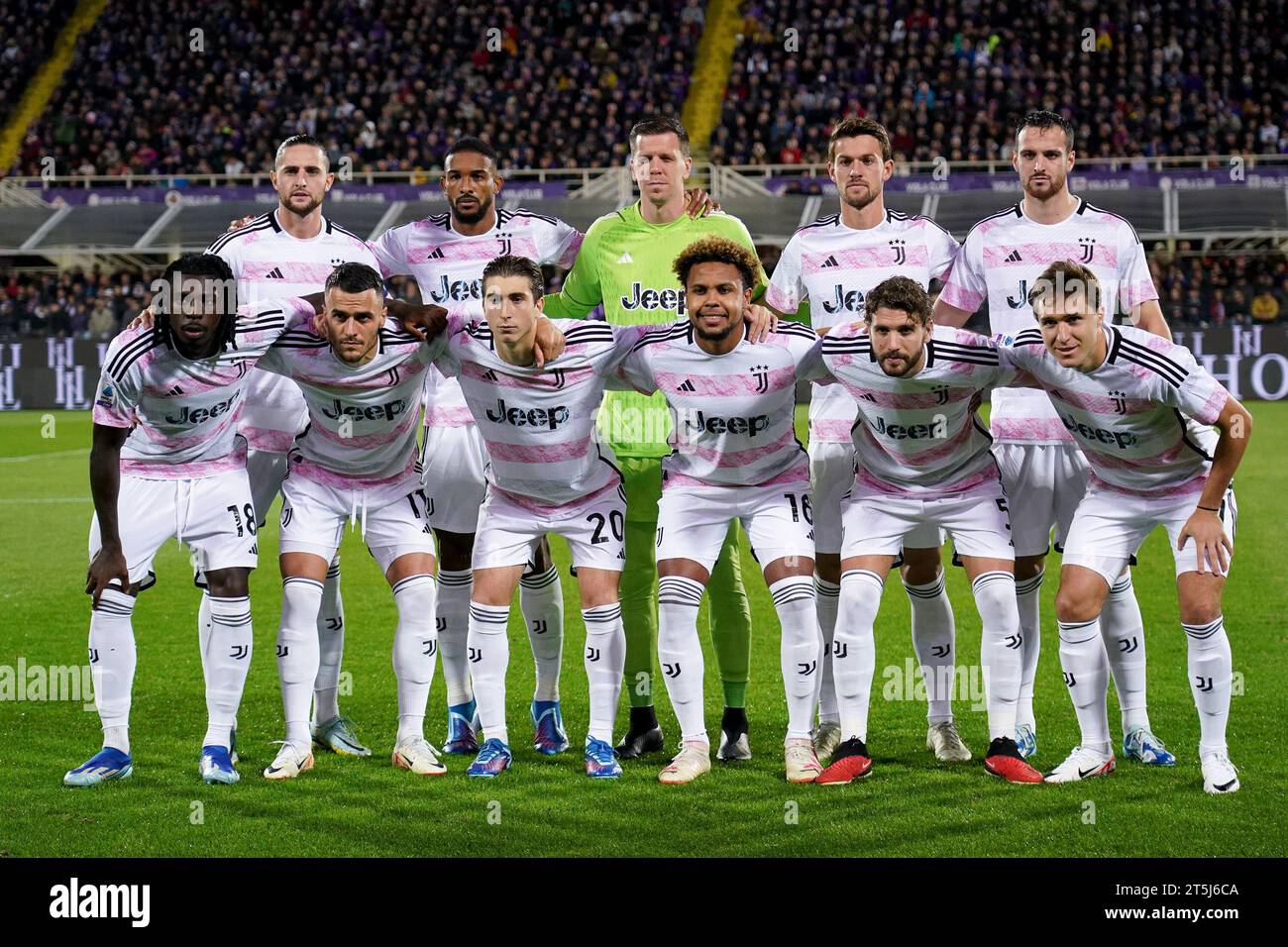 Florence, Italy. 05th Nov, 2023. Juventus FC line up during the Serie A ...