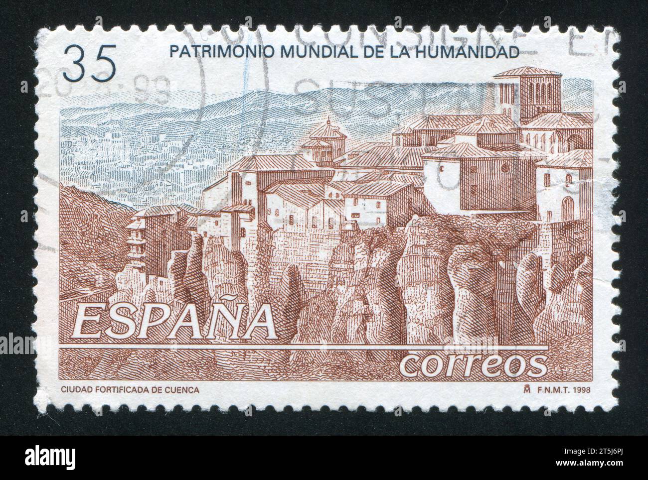 SPAIN - CIRCA 1998: stamp printed by Spain, shows UNESCO World Heritage ...