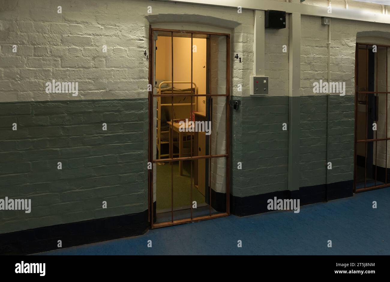 Shewsbury, Shropshire, UK - November 29th 2022 - Open door of a prison ...