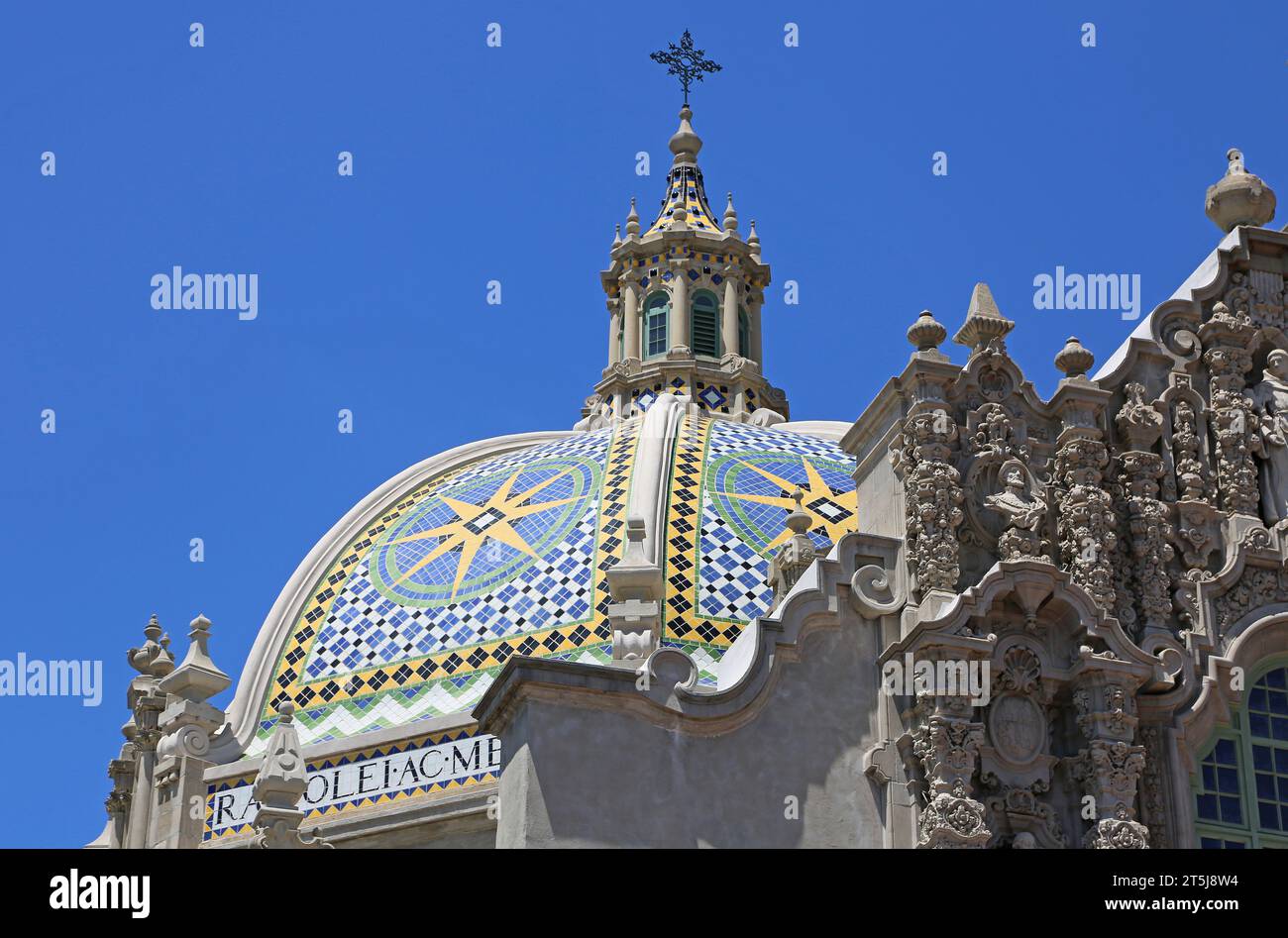 The dome of California Tower, Balboa Park, San Diego, California Stock ...