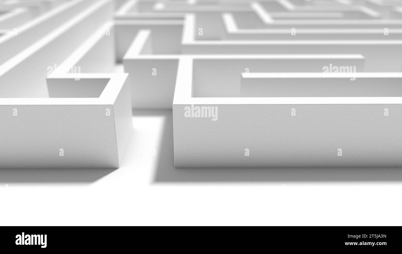 Entrance to the maze. 3d illustration Stock Photo - Alamy