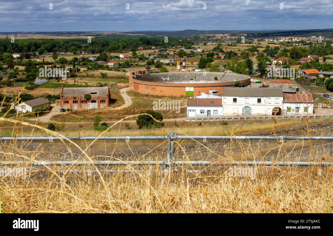 View from the city walls in the Spanish city of Ciudad Rodrigo with a ...