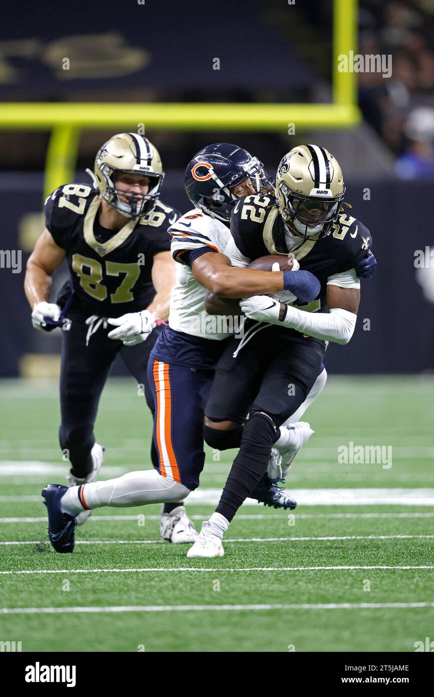 New Orleans Saints wide receiver Rashid Shaheed (22) is tackled by ...
