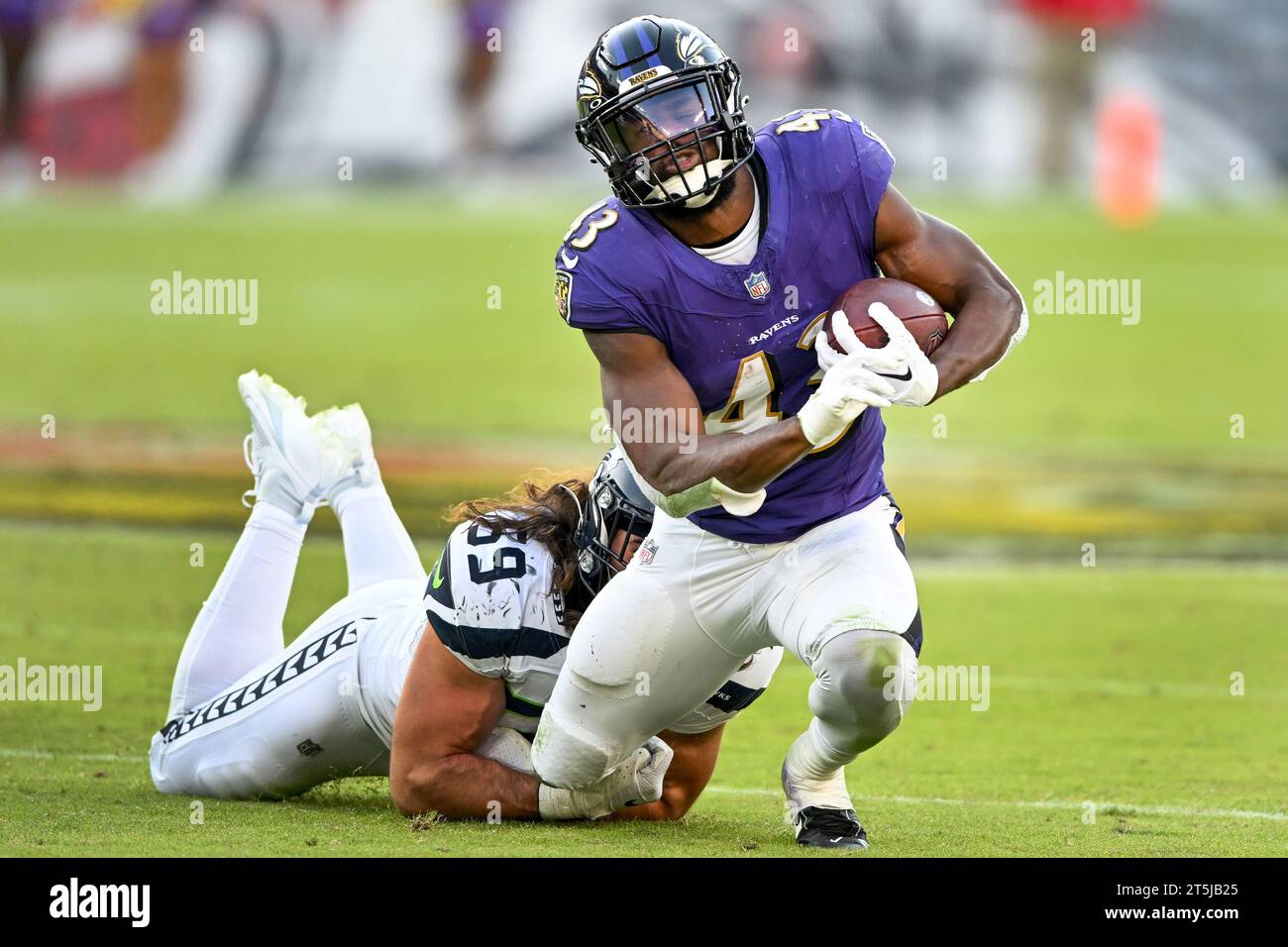 Baltimore, United States. 05th Nov, 2023. Seattle Seahawks linebacker ...