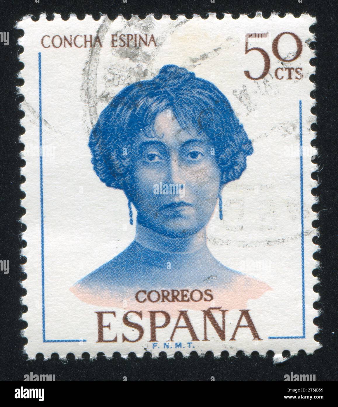 SPAIN - CIRCA 1970: stamp printed by Spain, shows Concha Espina, circa ...